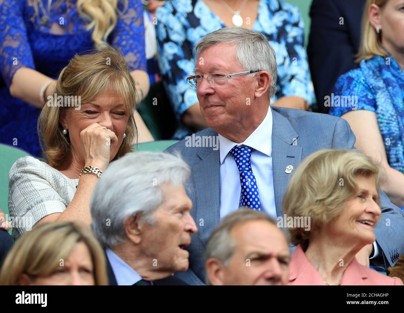 Sir Alex Ferguson on day eleven of the Wimbledon Championships at the ...