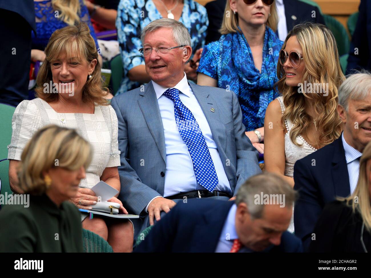 Sir Alex Ferguson and Fiona Ferguson in the royal box on day eleven of ...