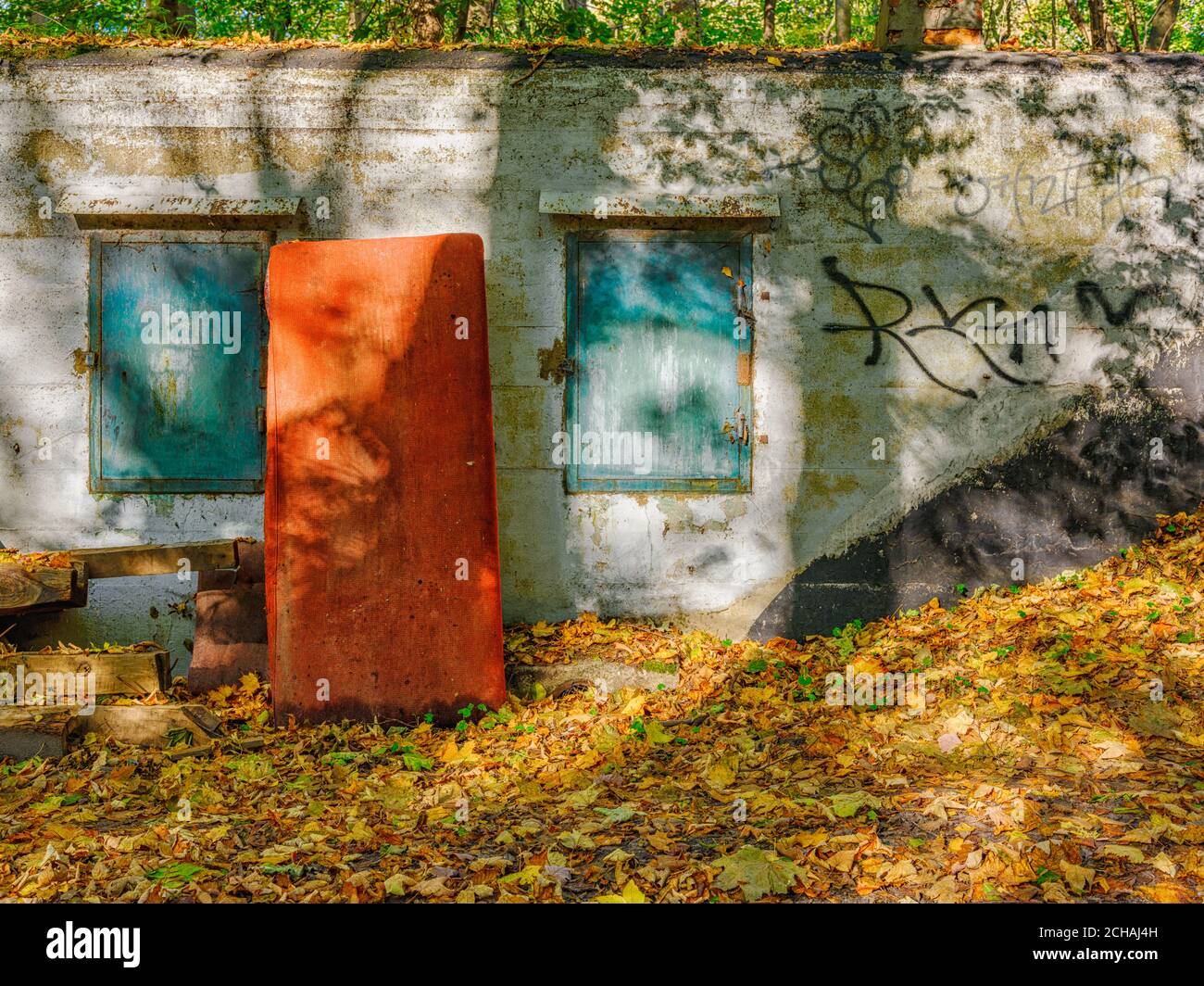 Bunker at Usedom Island, near Fort Aniola Engelsburg, Swinemuende ...