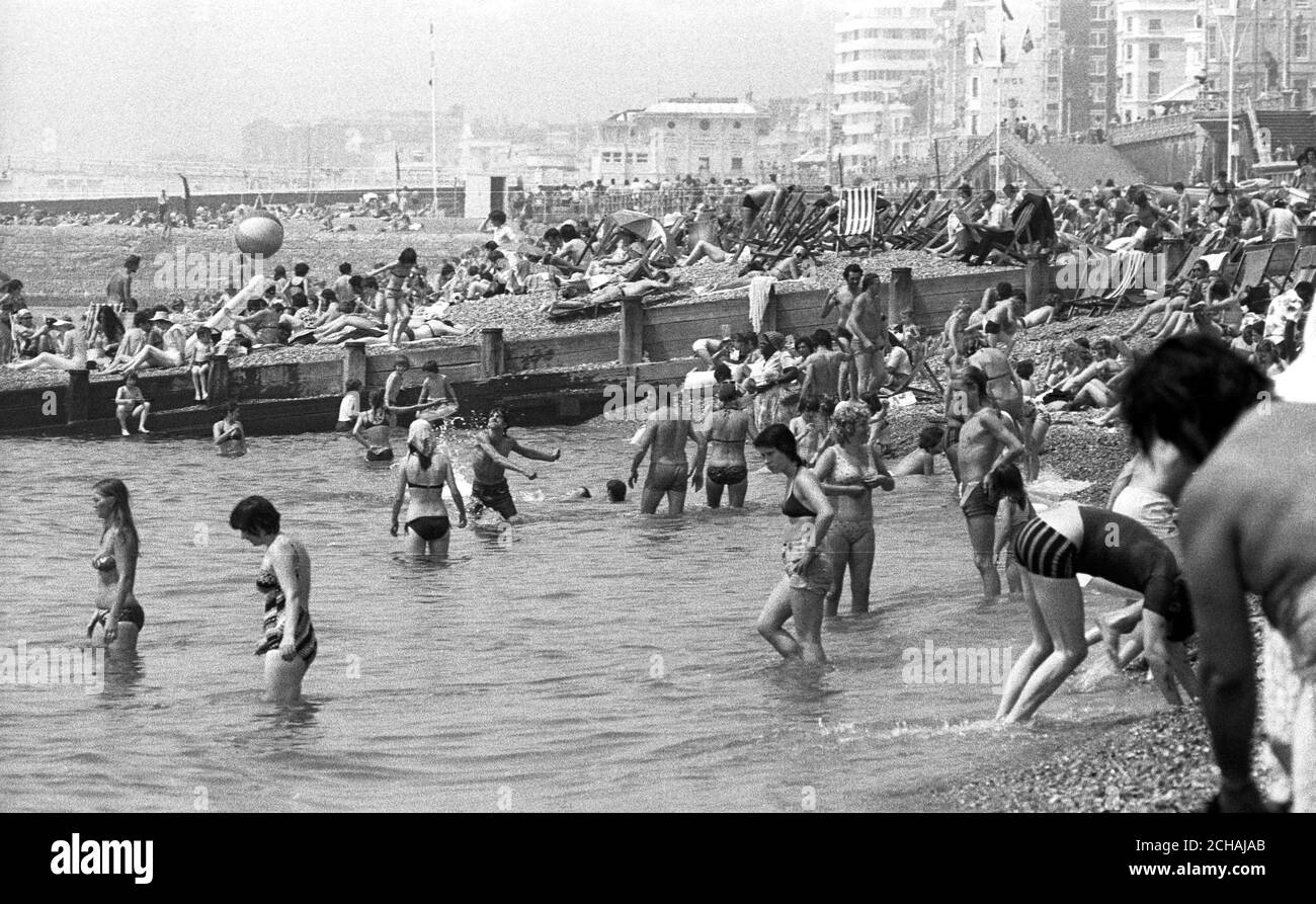 People enjoying sun beach Black and White Stock Photos & Images - Alamy