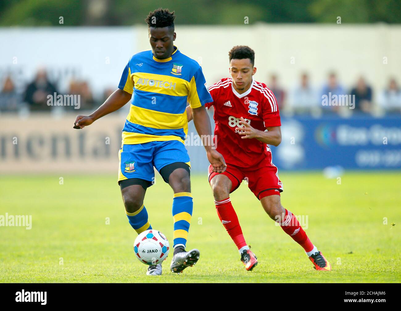 and Birmingham City's Josh Cogley battle for the ball Stock Photo - Alamy