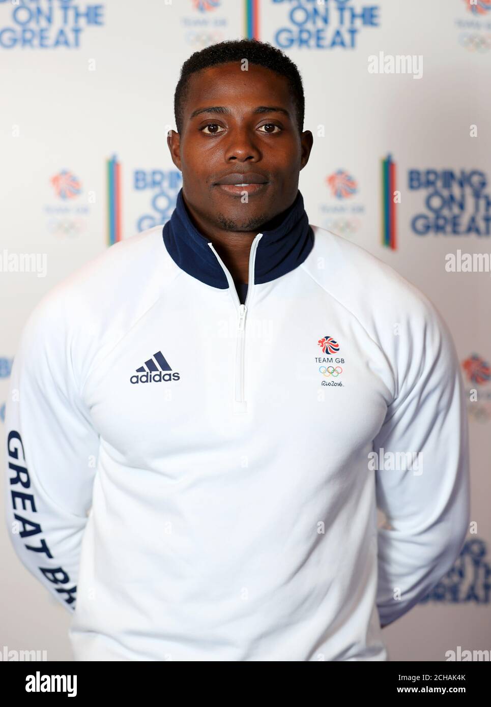 Sprinter Harry Aikines-Aryeetey during the Team GB Kitting Out session ...