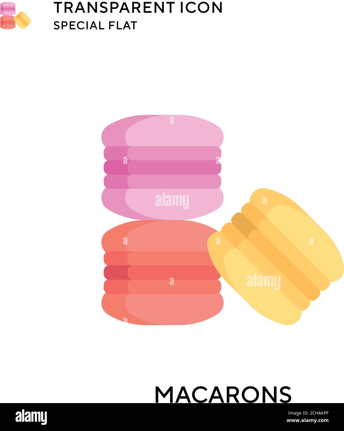 Macarons vector icon. Flat style illustration. EPS 10 vector Stock Vector Image & Art - Alamy