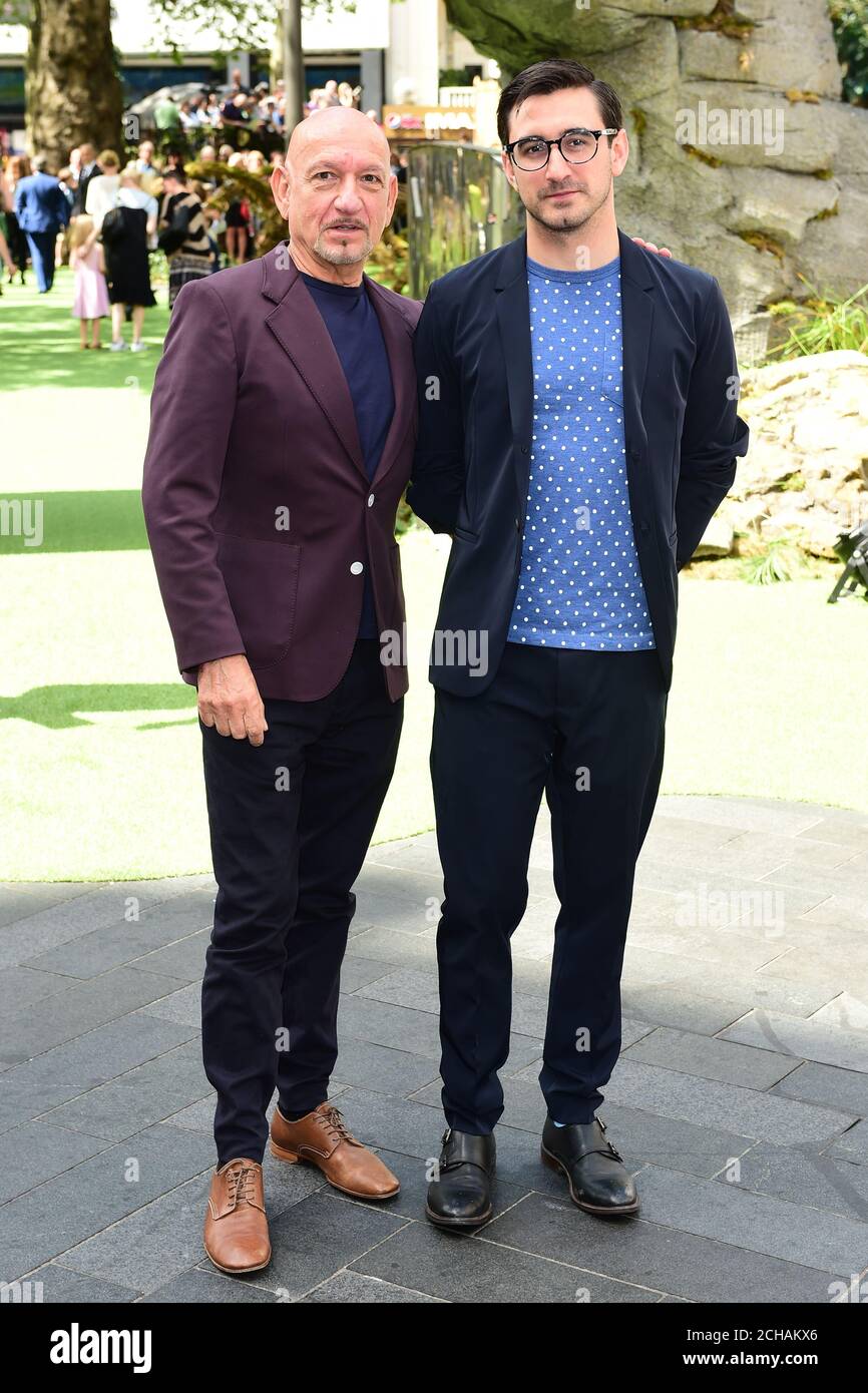 Sir Ben Kingsley and Edmund Kingsley attending the UK Premiere of The ...