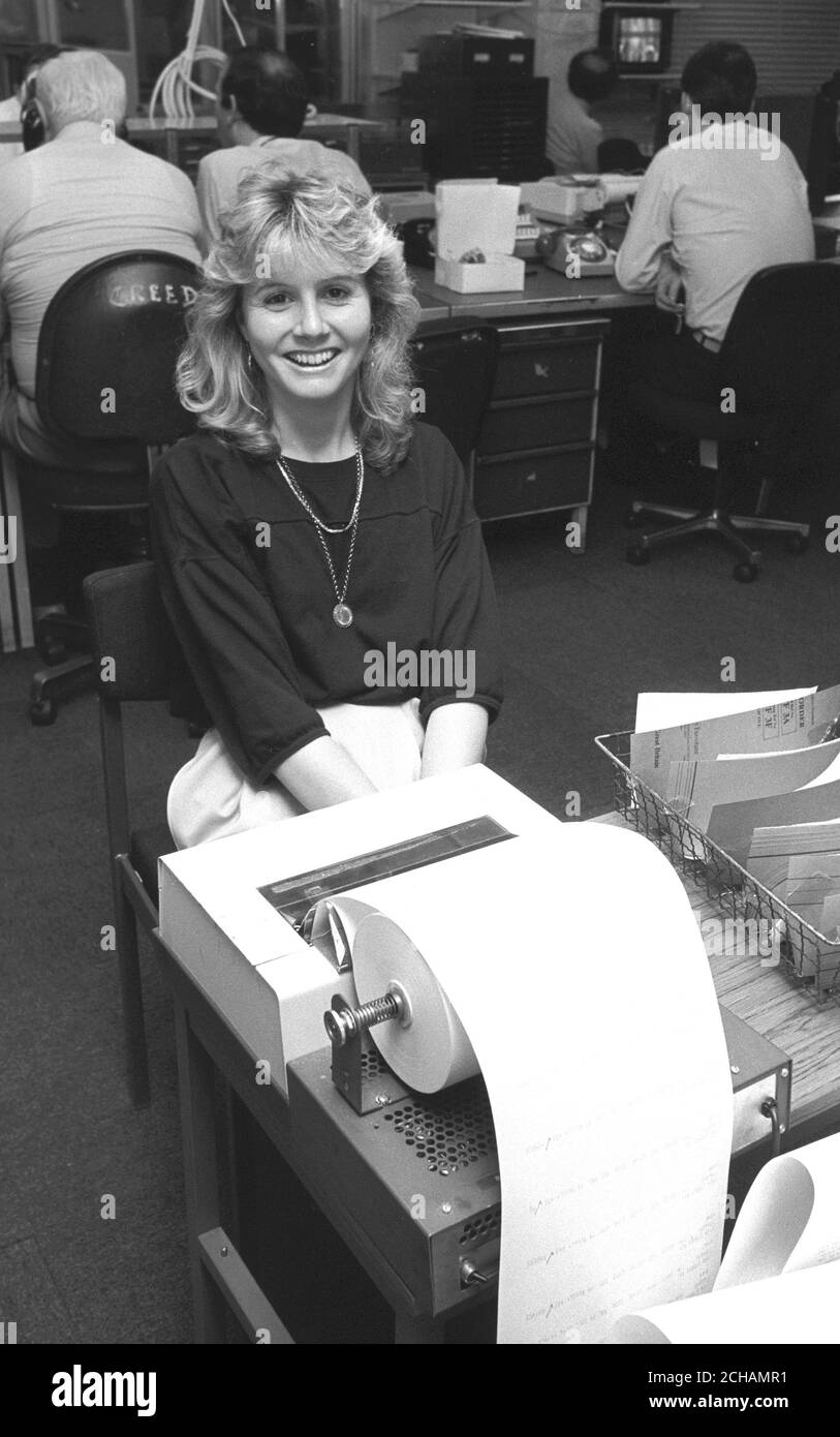 The press association office on general election night. hi-res stock ...