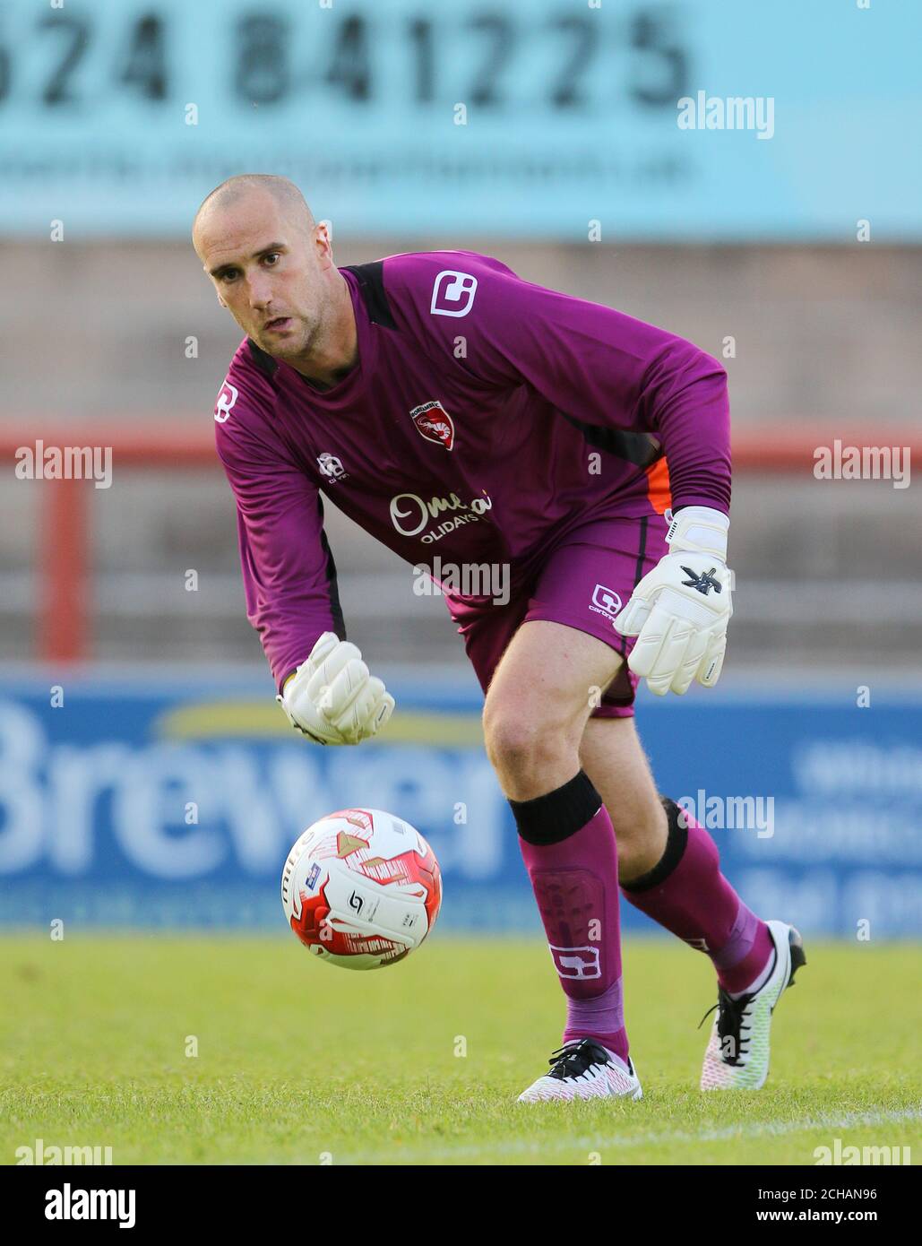 Morecambe goalkeeper Barry Roche Stock Photo - Alamy