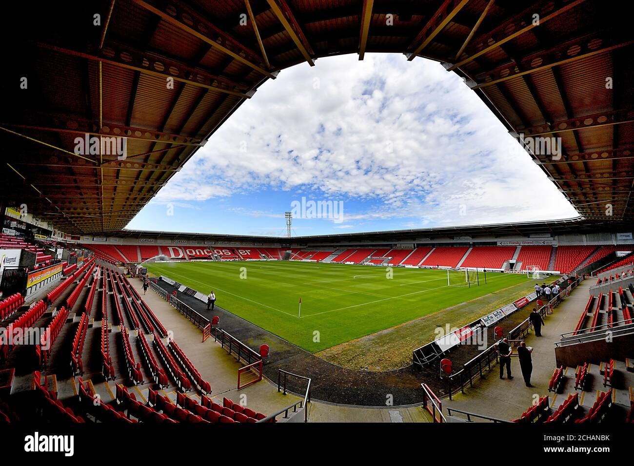 General view of the pitch at Keepmoat Stadium Stock Photo - Alamy