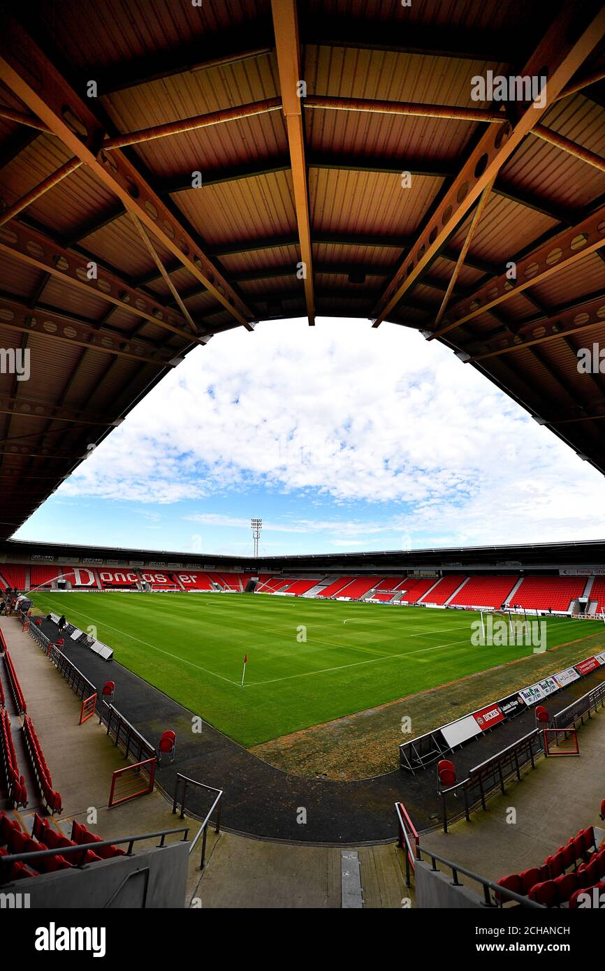 General view of the pitch at Keepmoat Stadium Stock Photo - Alamy