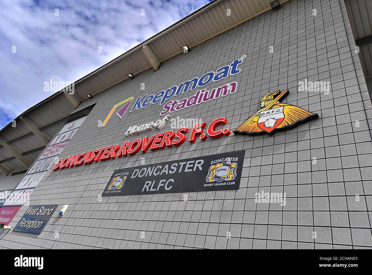 General view of the exterior of The Keepmoat Stadium Stock Photo - Alamy