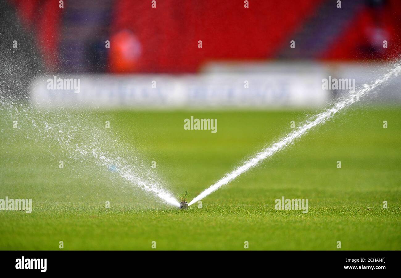 Football pitch sprinklers hi-res stock photography and images - Alamy