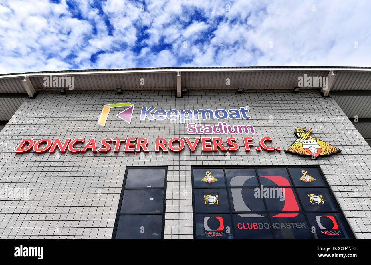 General view of the exterior of The Keepmoat Stadium Stock Photo - Alamy