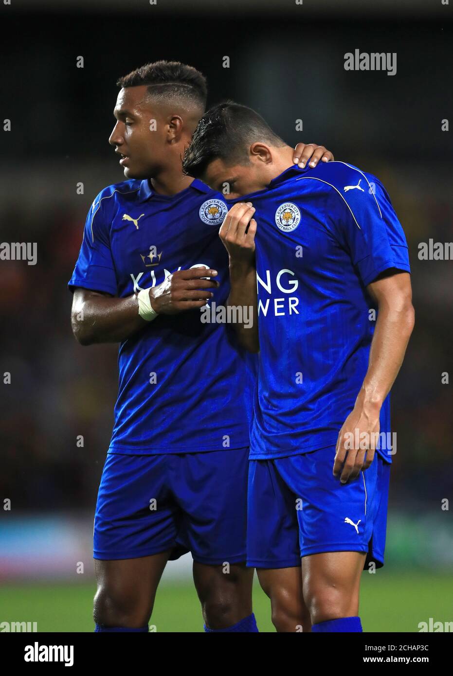 Leicester City's Luis Hernandez (right) and Liam Moore Stock Photo - Alamy