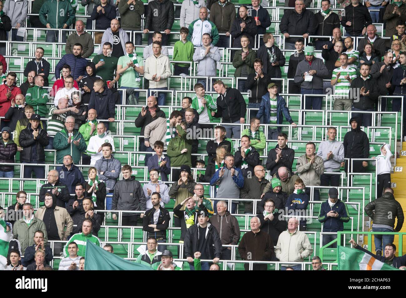 Celtic fans standing area pre season friendly match celtic park hi-res ...