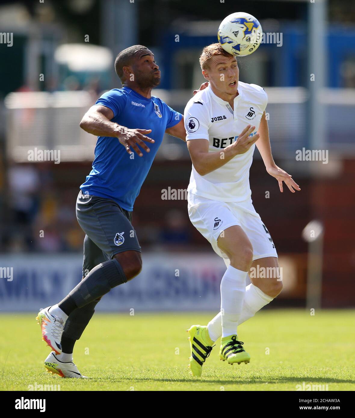 Swansea City's Jay Culton and Bristol Rovers' Jermaine Easter during ...