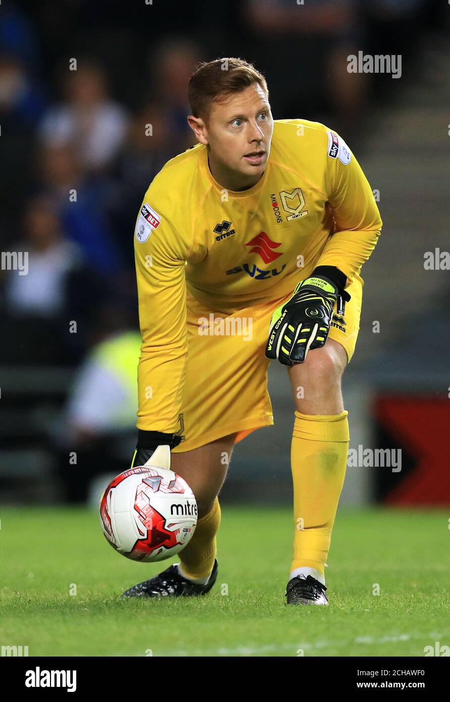MK Dons goalkeeper David Martin Stock Photo - Alamy