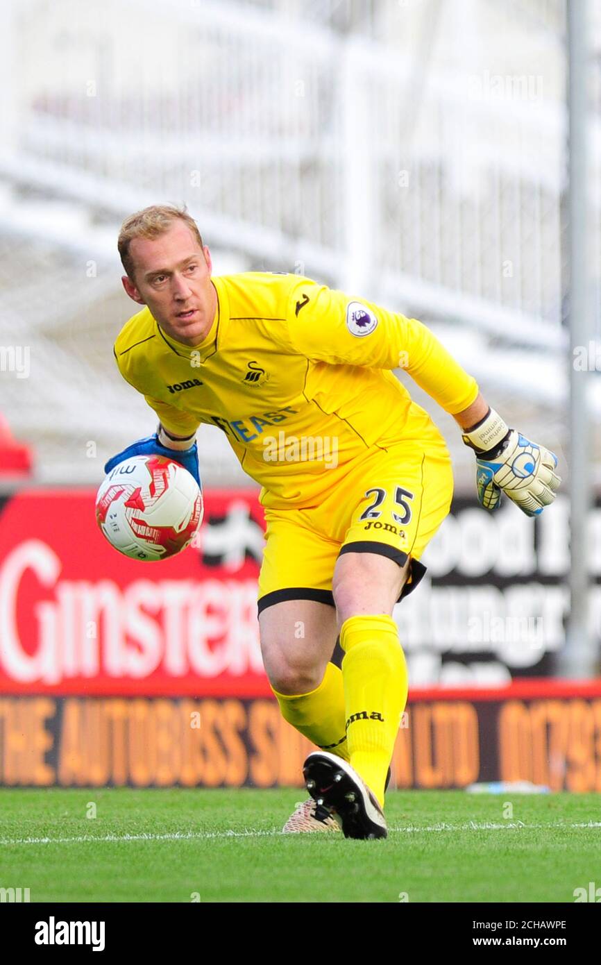 Swansea City goalkeeper Gerhard Tremmel Stock Photo - Alamy
