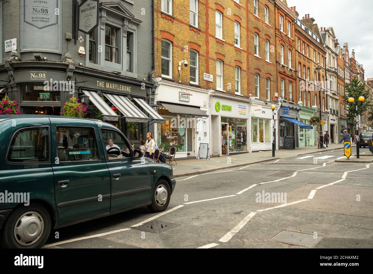 London- September 2020: Marylebone High Street / Marylebone Village. An ...