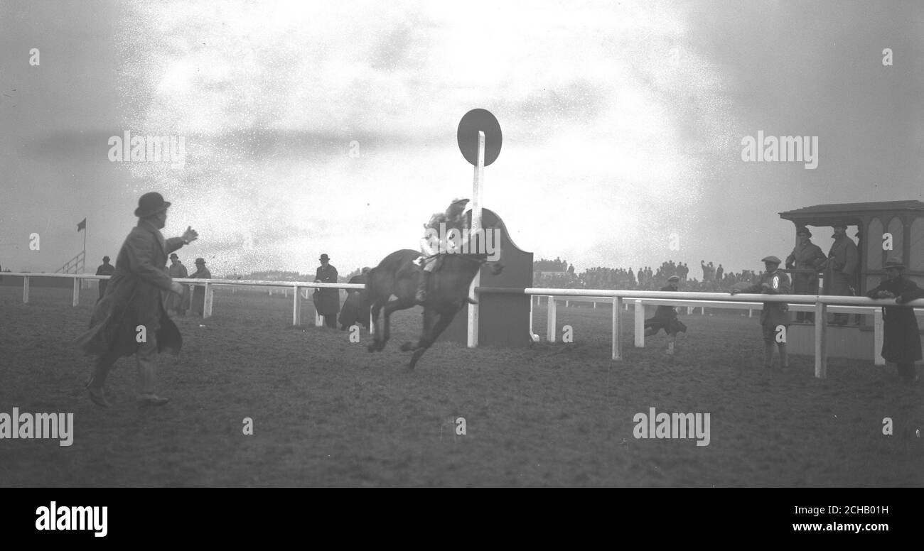 'Music Hall', Lewis Rees up, winning the 1922 Grand National at Aintree ...
