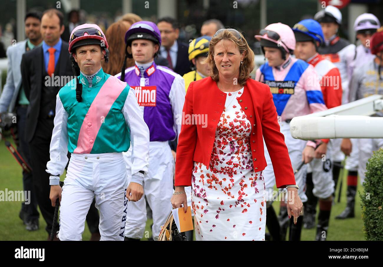 Jockey Pat Dobbs and Trainer Amanda Perrett Stock Photo - Alamy