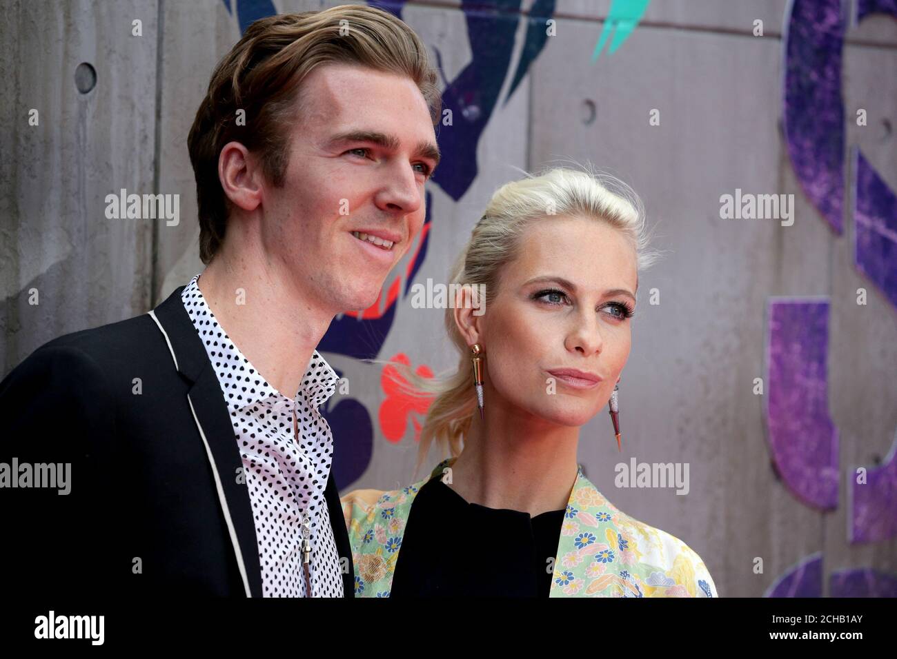 Poppy Delevingne and James Cook arriving for the Suicide Squad European ...