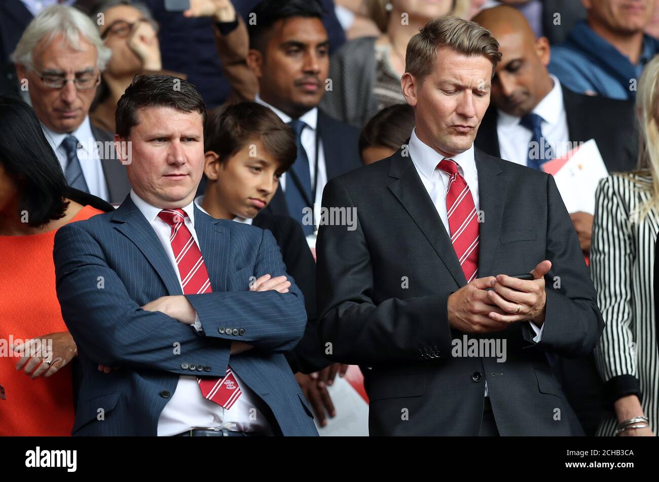 Southampton Chief Executive Gareth Rogers (left) and commercial ...