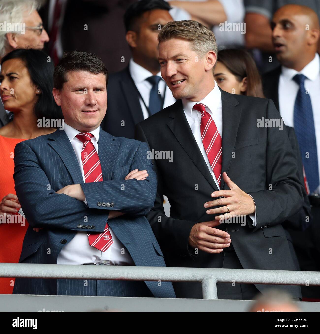 Southampton Chief Executive Gareth Rogers (left) and commercial ...