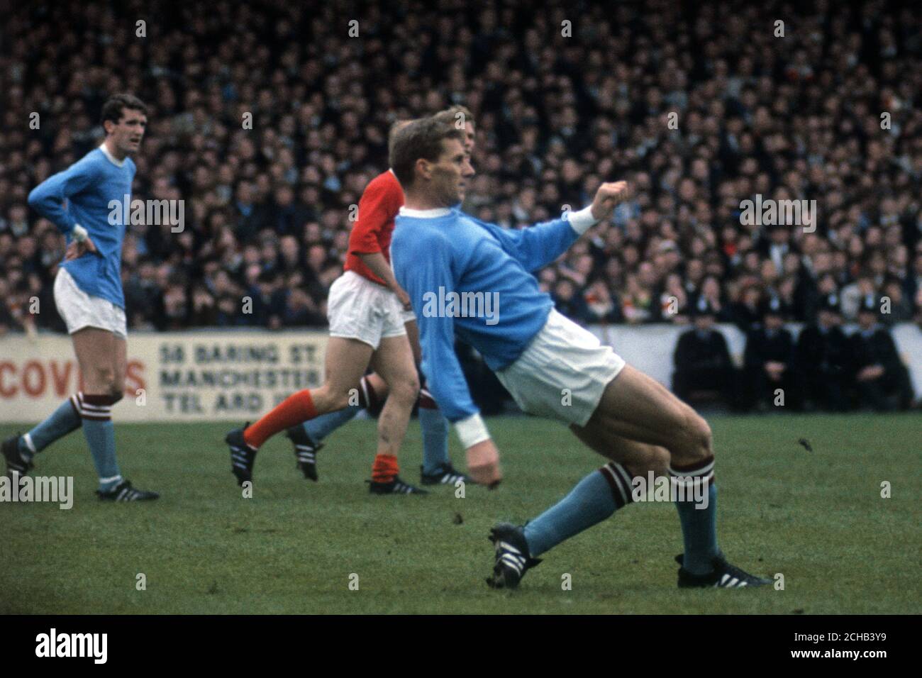 Tony Book, the Manchester City right-back and captain, in action ...