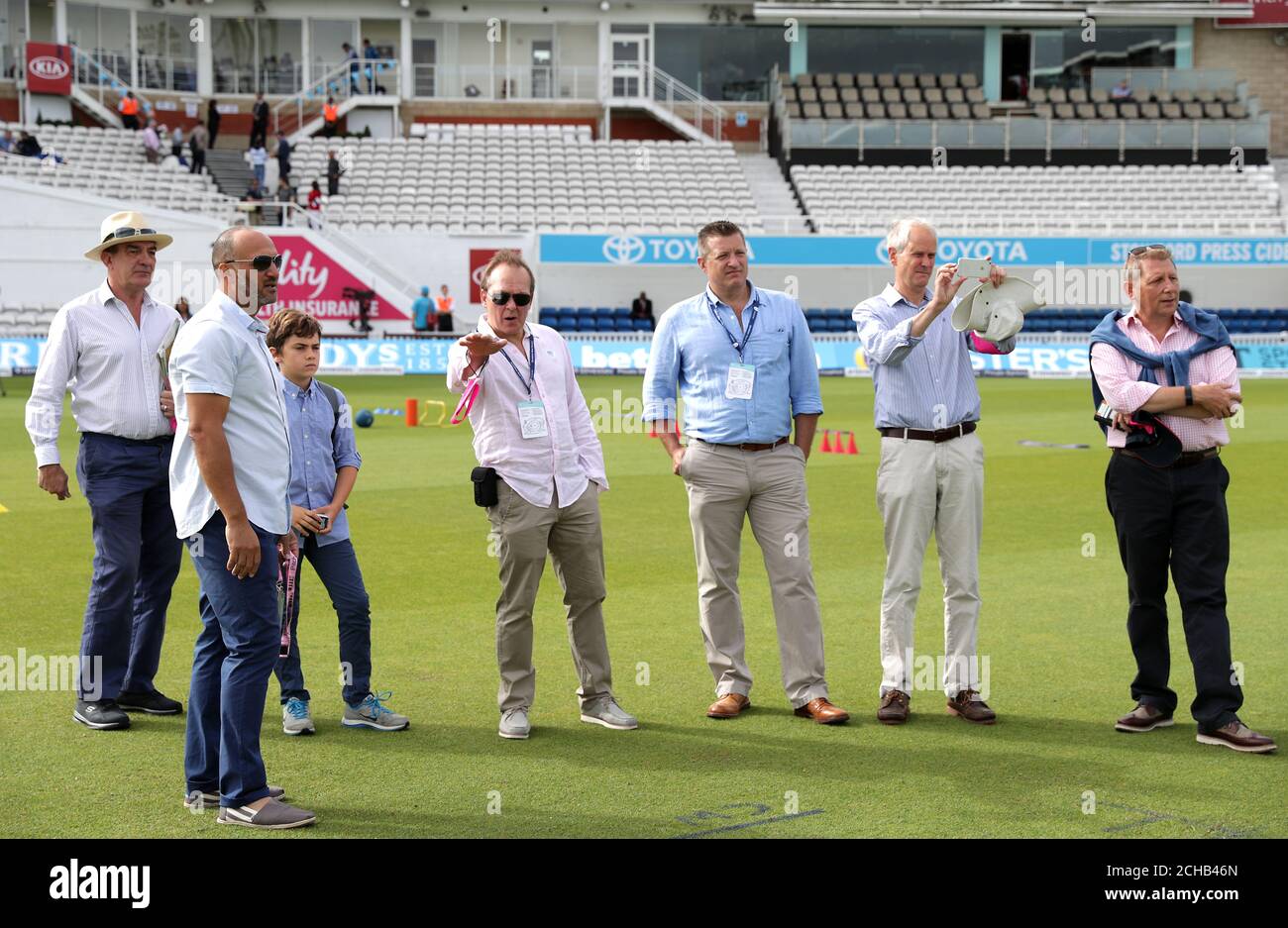 Former Surrey and England cricketer Mark Butcher (second left) with ...