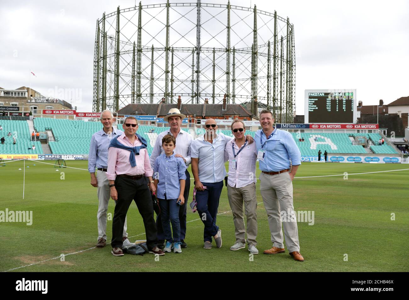 Former Surrey and England cricketer Mark Butcher (third right) with ...