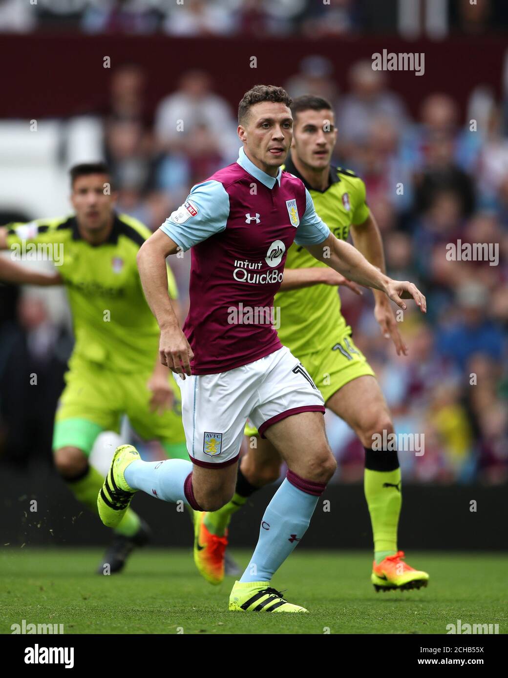 Aston Villa's James Chester Stock Photo - Alamy