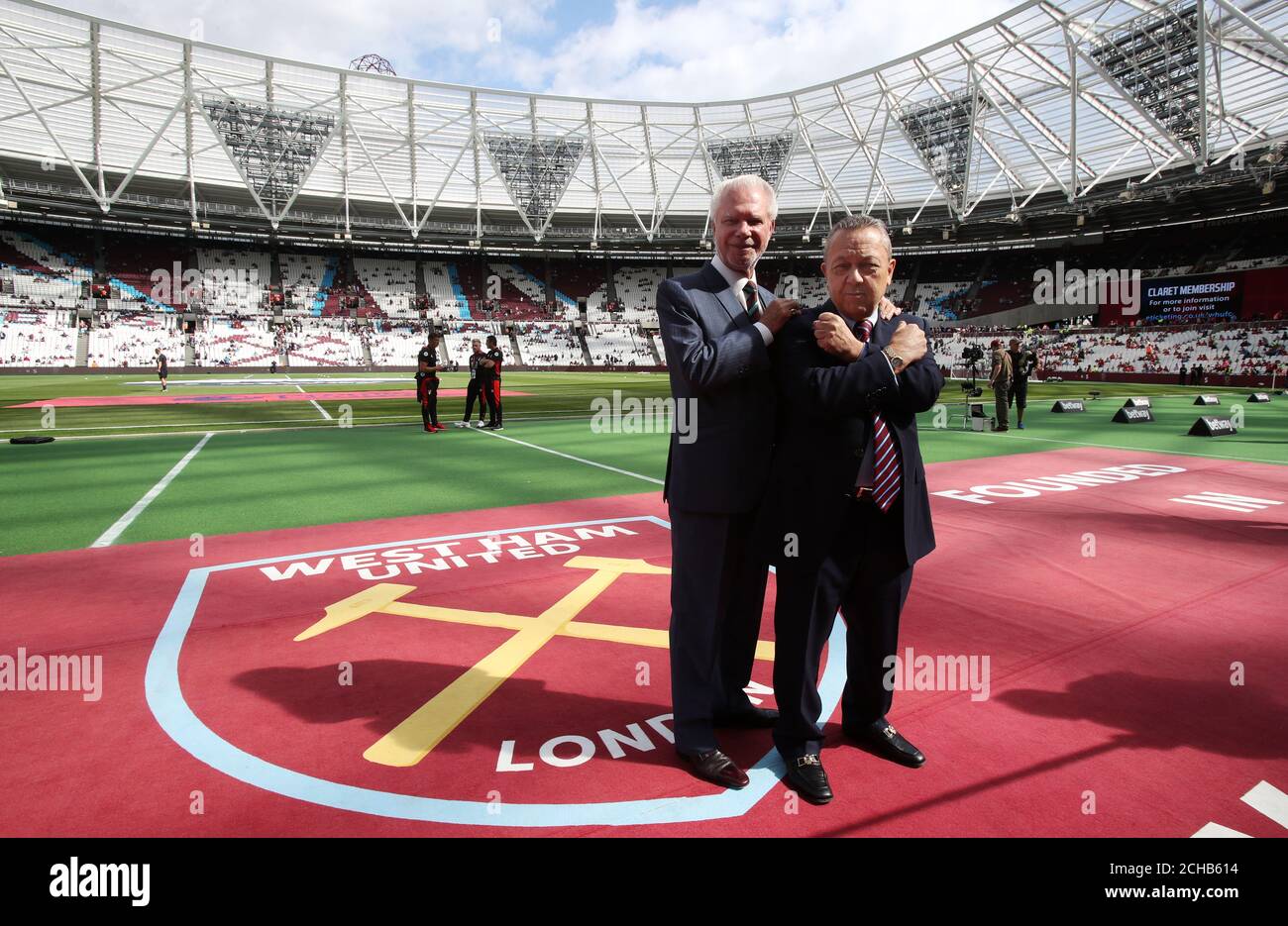 West Ham United Chairmen David Gold and David Sullivan (right Stock ...
