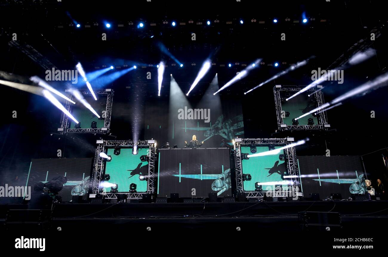 David Guetta performs on the Virgin Media Stage during the V Festival ...