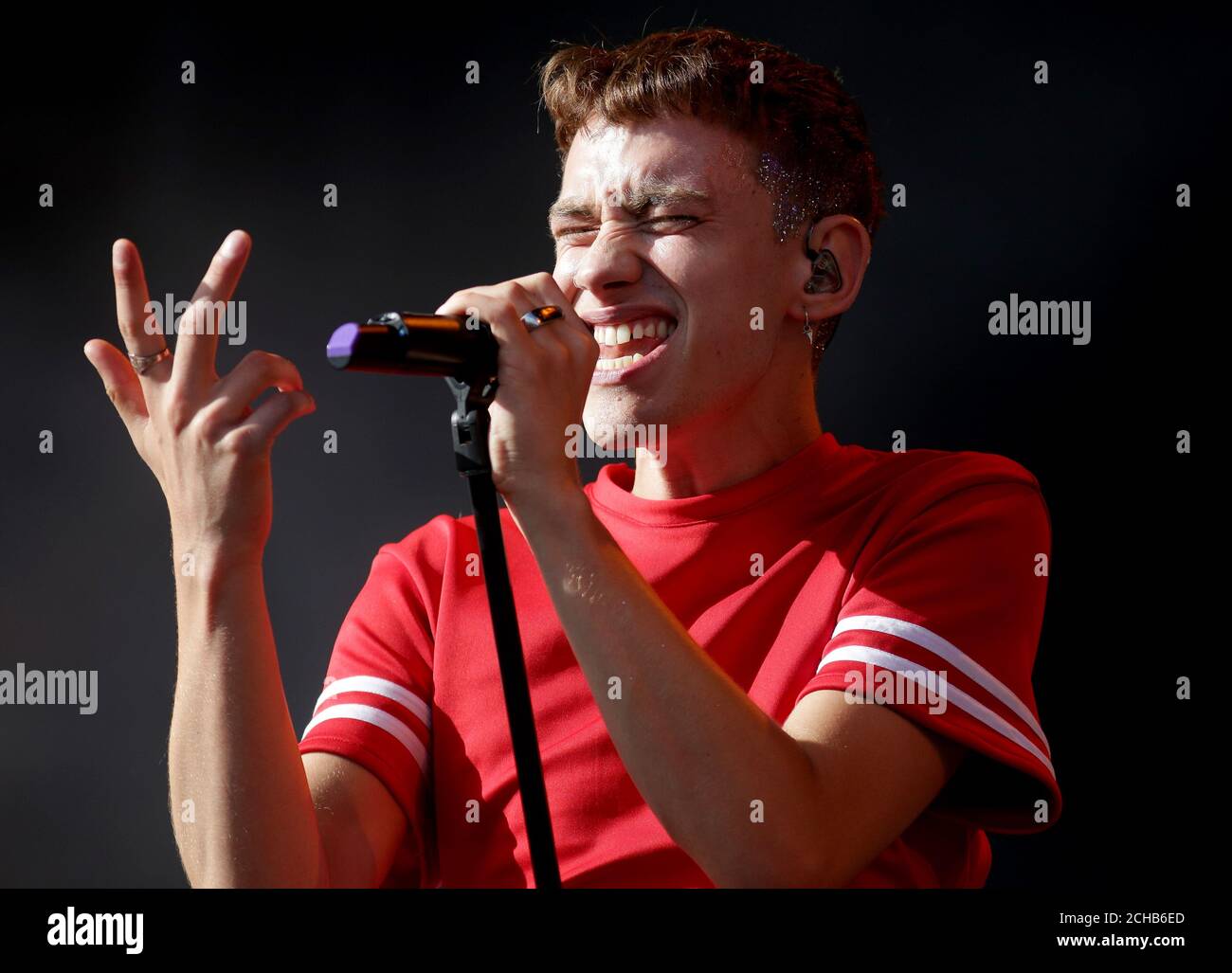 Olly alexander years years music festival at hylands park hi-res stock ...