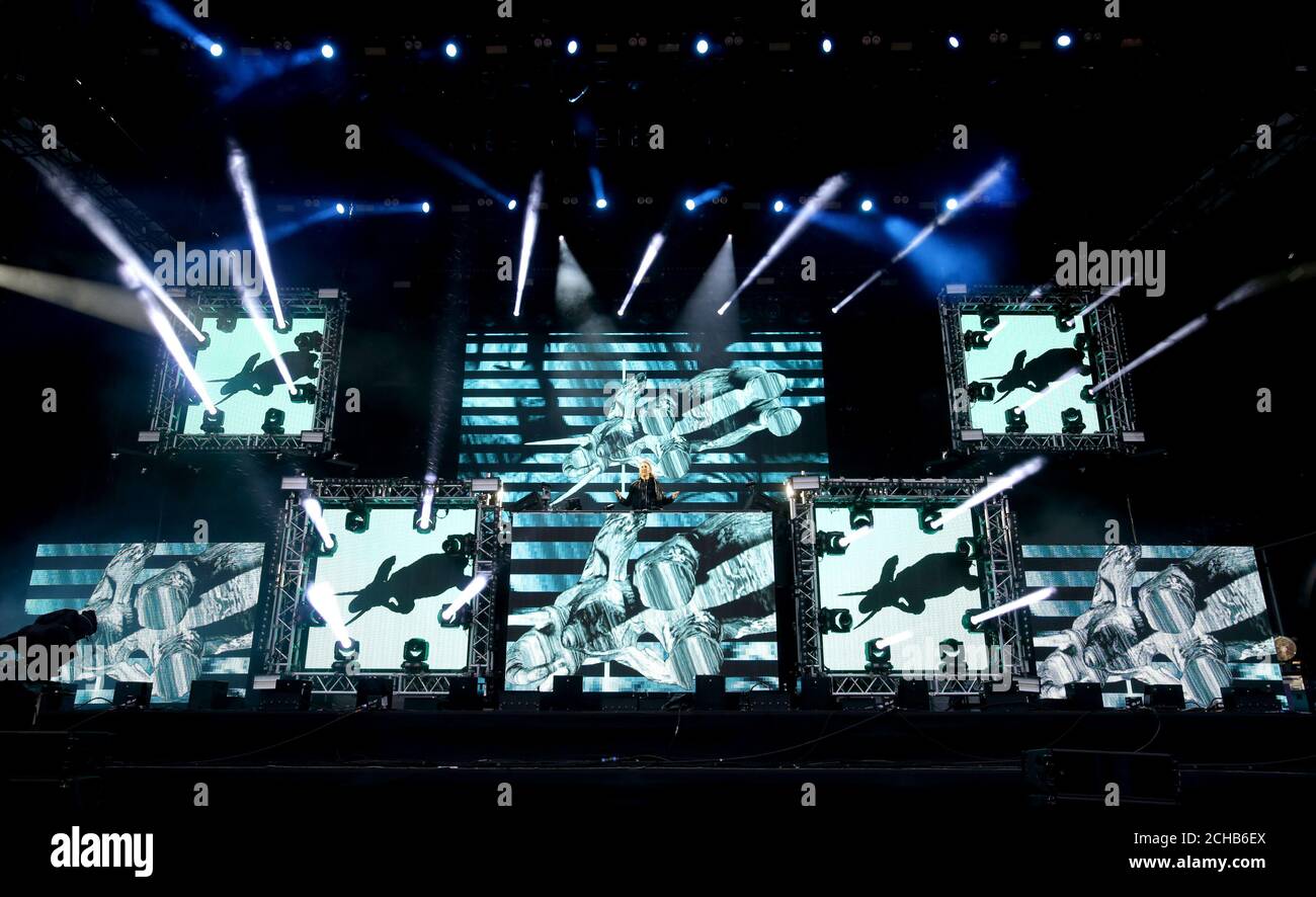 David Guetta performs on the Virgin Media Stage during the V Festival ...