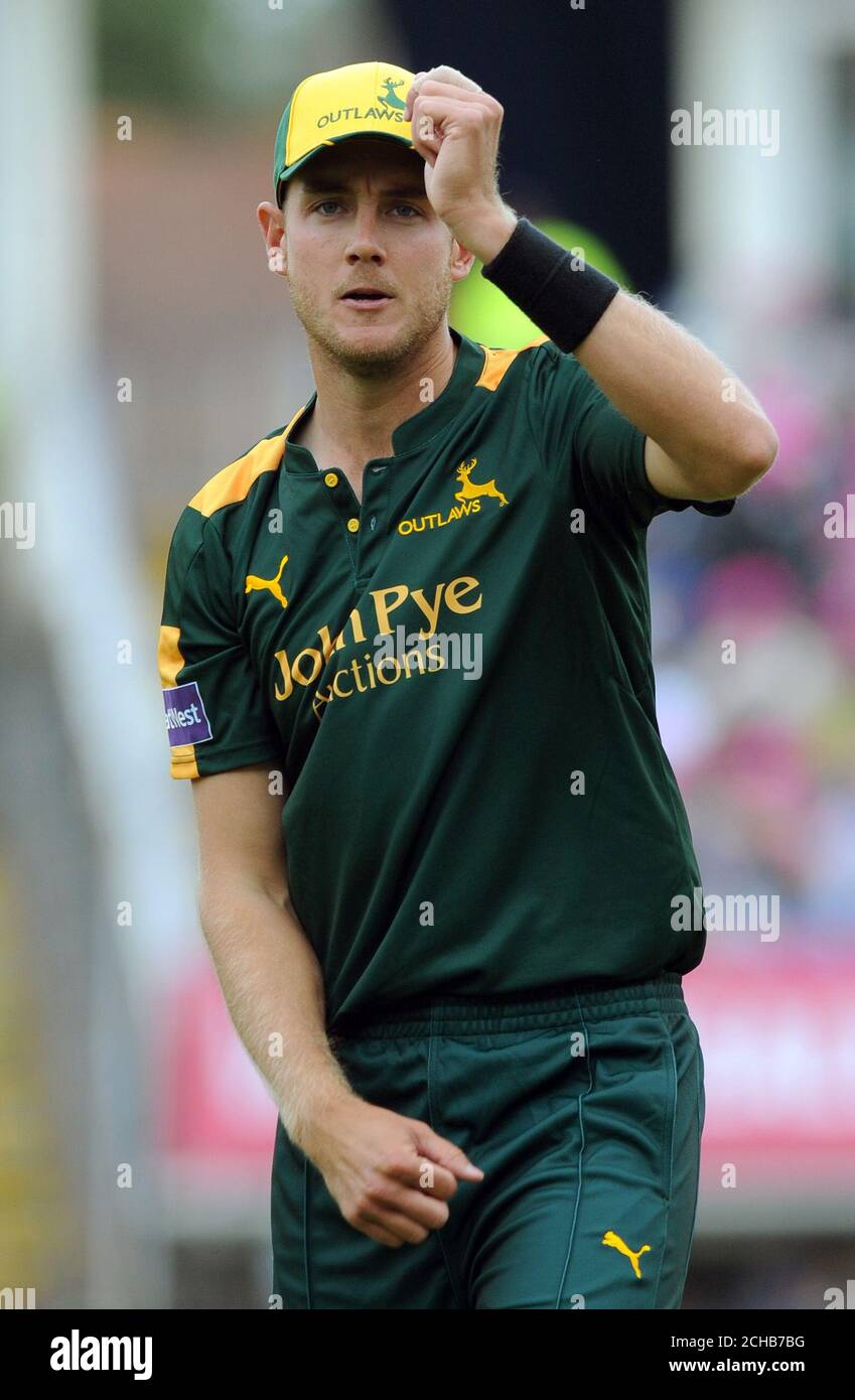 Notts Outlaws Stuart Broad during the NatWest T20 Blast Finals Day at ...