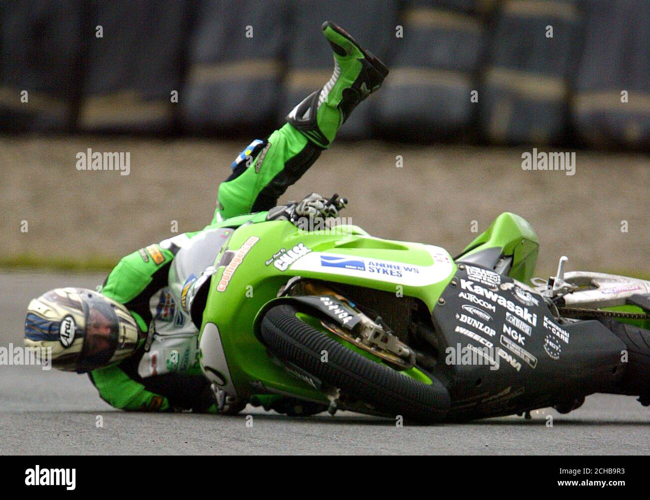 Kawasaki rider john mcguinness british superbike championship knockhill ...