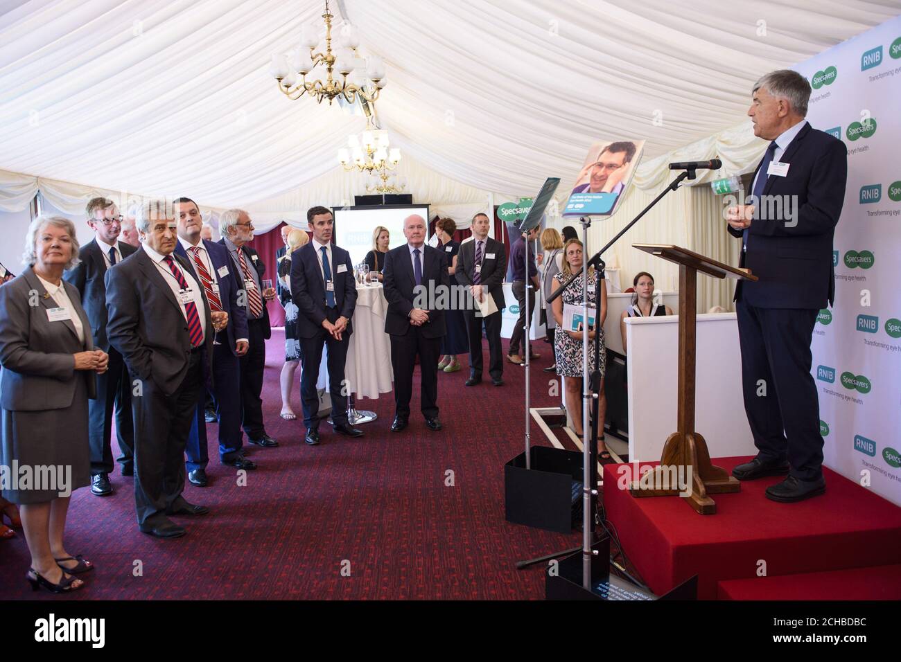 Doug Perkins speaks at the launch of Specsavers and the RNIB's ...