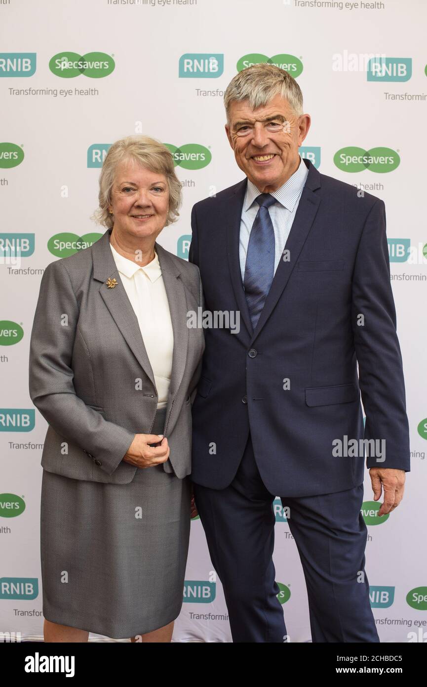 Dame Mary Perkins and Doug Perkins at the launch of Specsavers and the ...