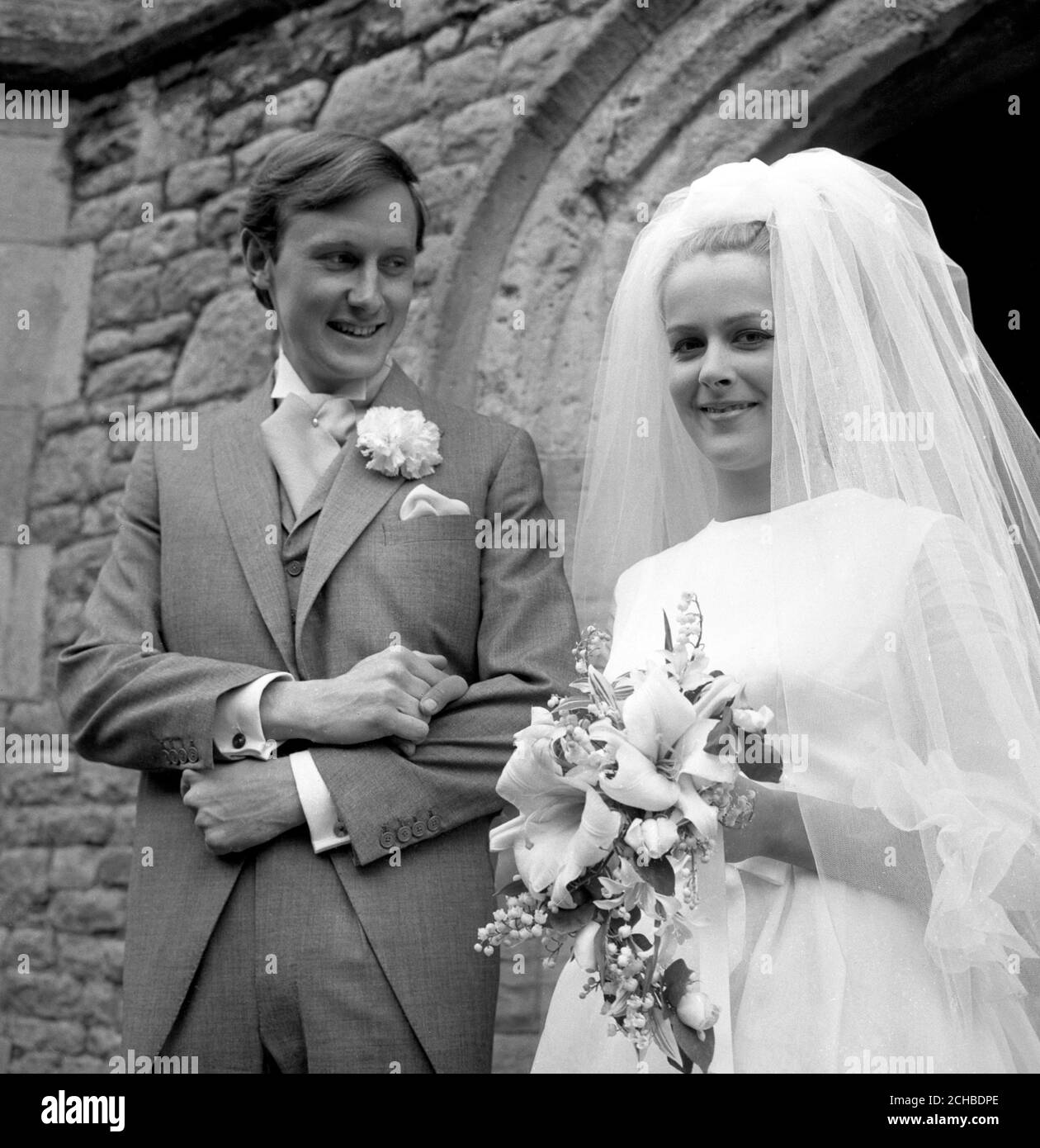 A bride in the sunshine at Wantage, Berkshire, was Miss CANDIDA ...