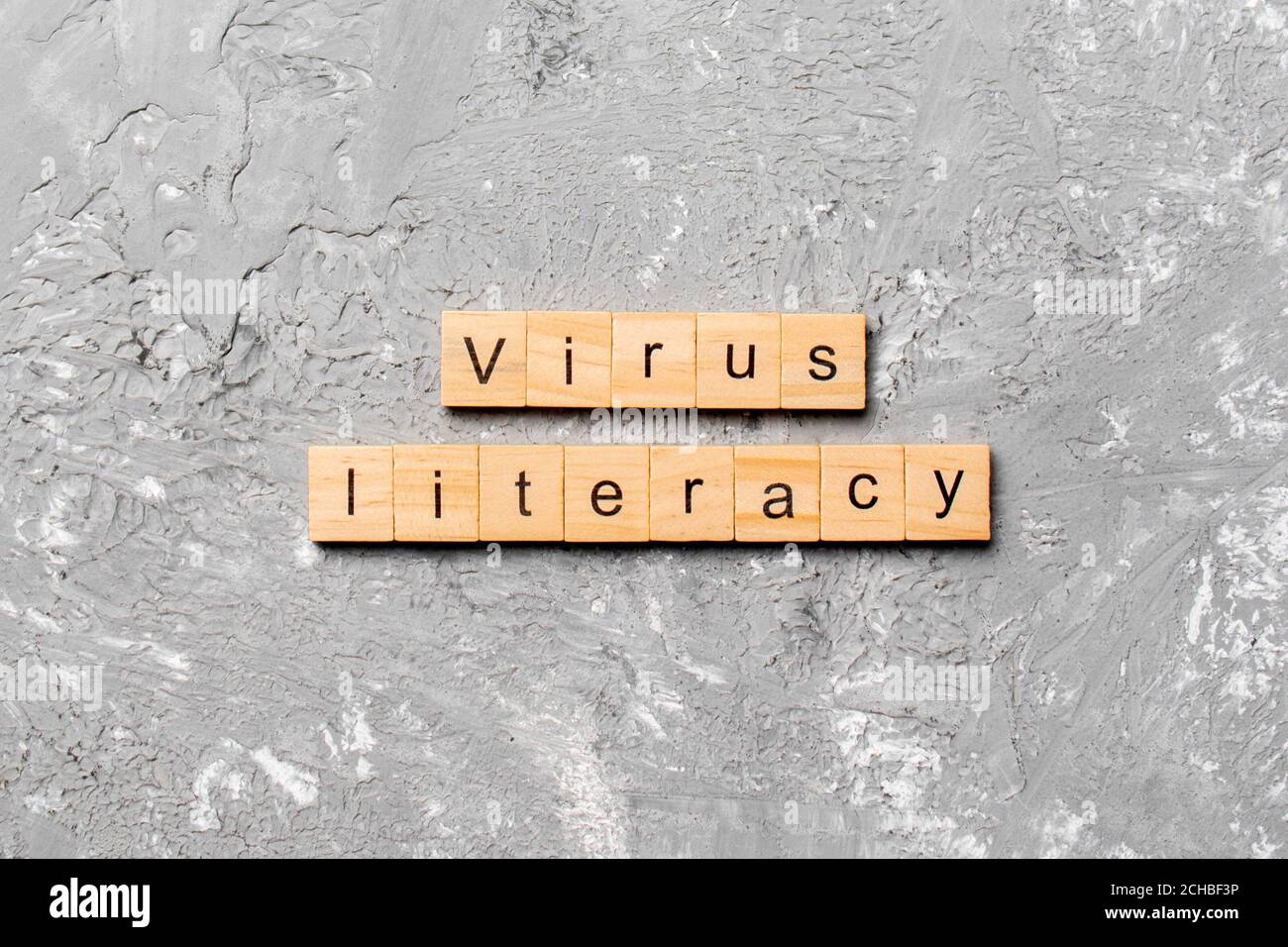 visual literacy word written on wood block. visual literacy text on ...