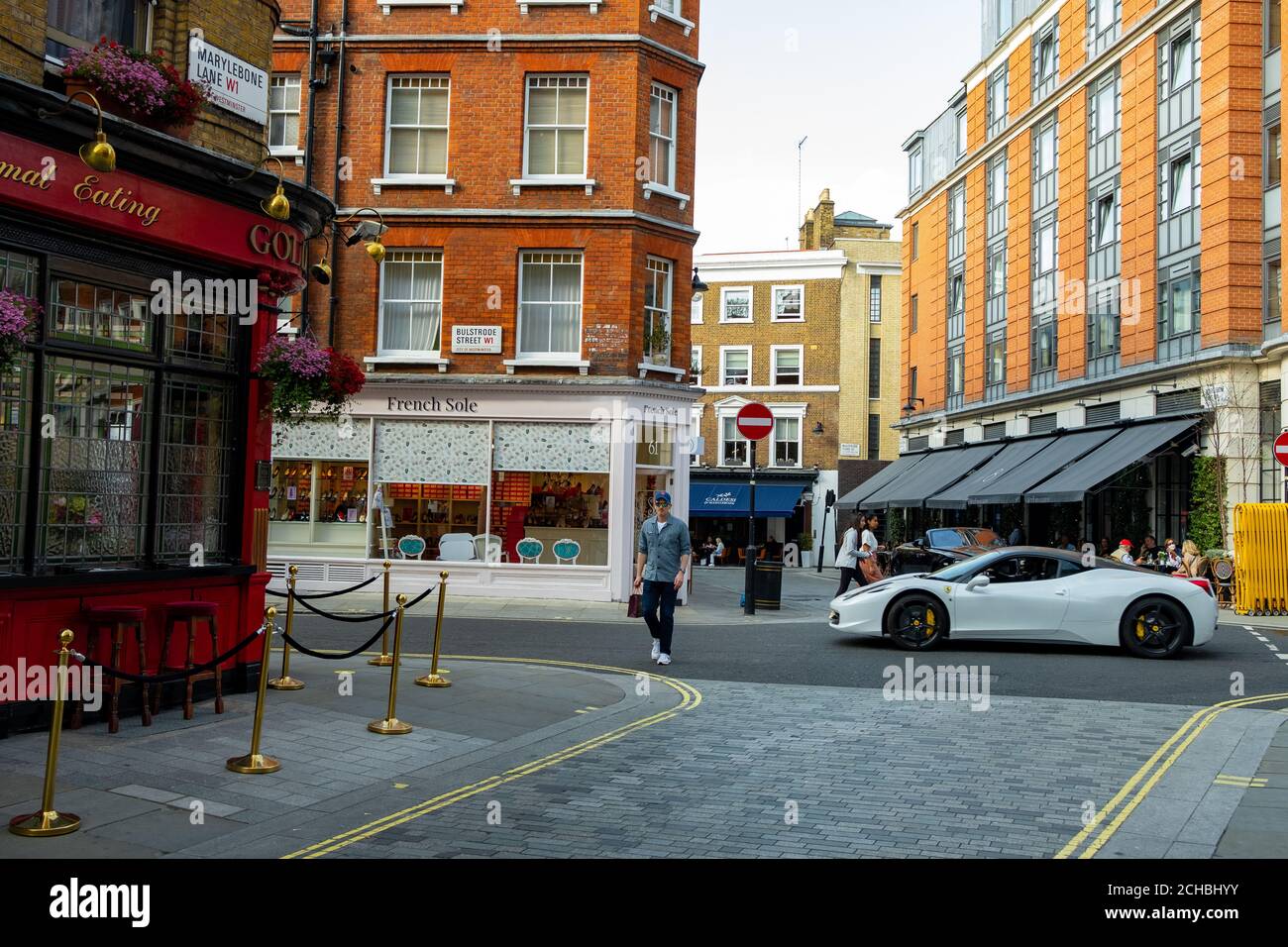 London- September 2020: Marylebone Lane, an attractive street leading ...