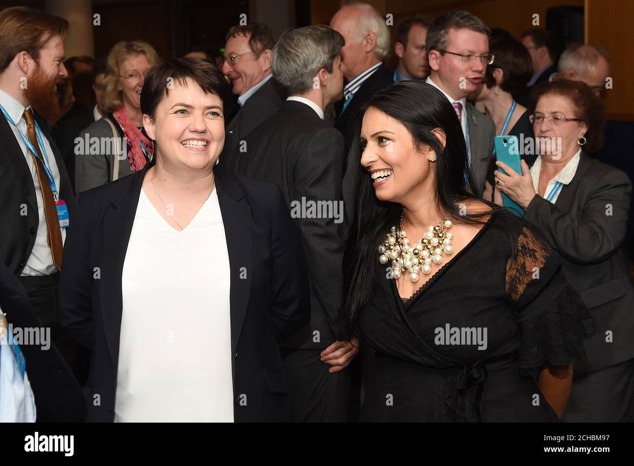 MP Ruth Davidson with Priti Patel and guests at the Save The Children ...