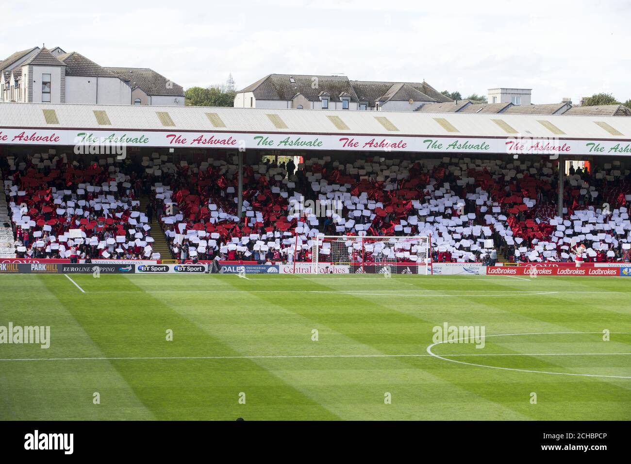 A general view of Pittodrie Stadium, home of Aberdeen Stock Photo - Alamy