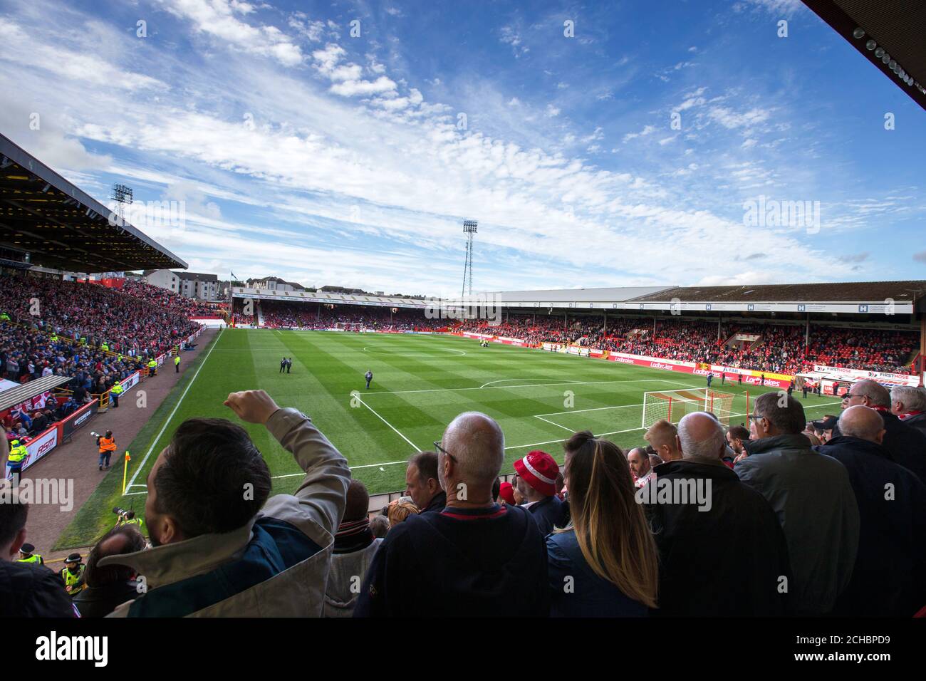 A general view of Pittodrie Stadium, home of Aberdeen Stock Photo - Alamy