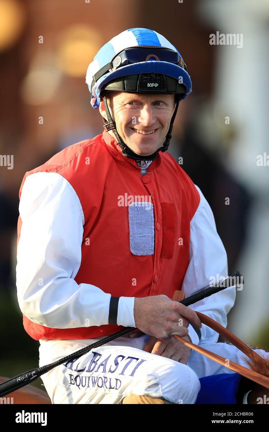 Jockey Joe Fanning on Beardwood prior to the Shadwell Farm Handicap ...