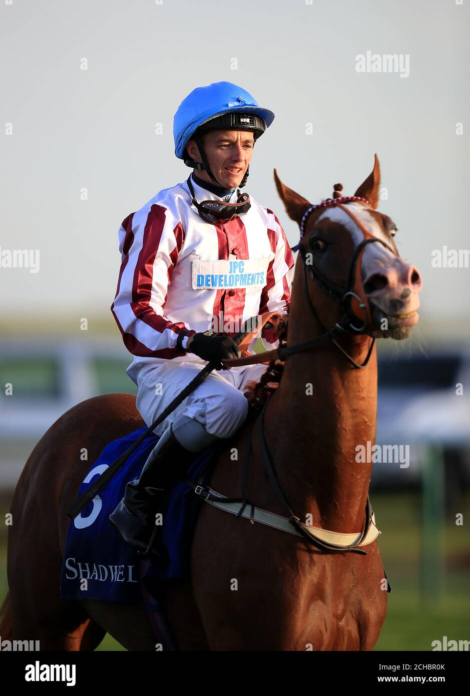 Jockey David Allan on Cote dÊ¼Azur after the Shadwell Farm Handicap ...