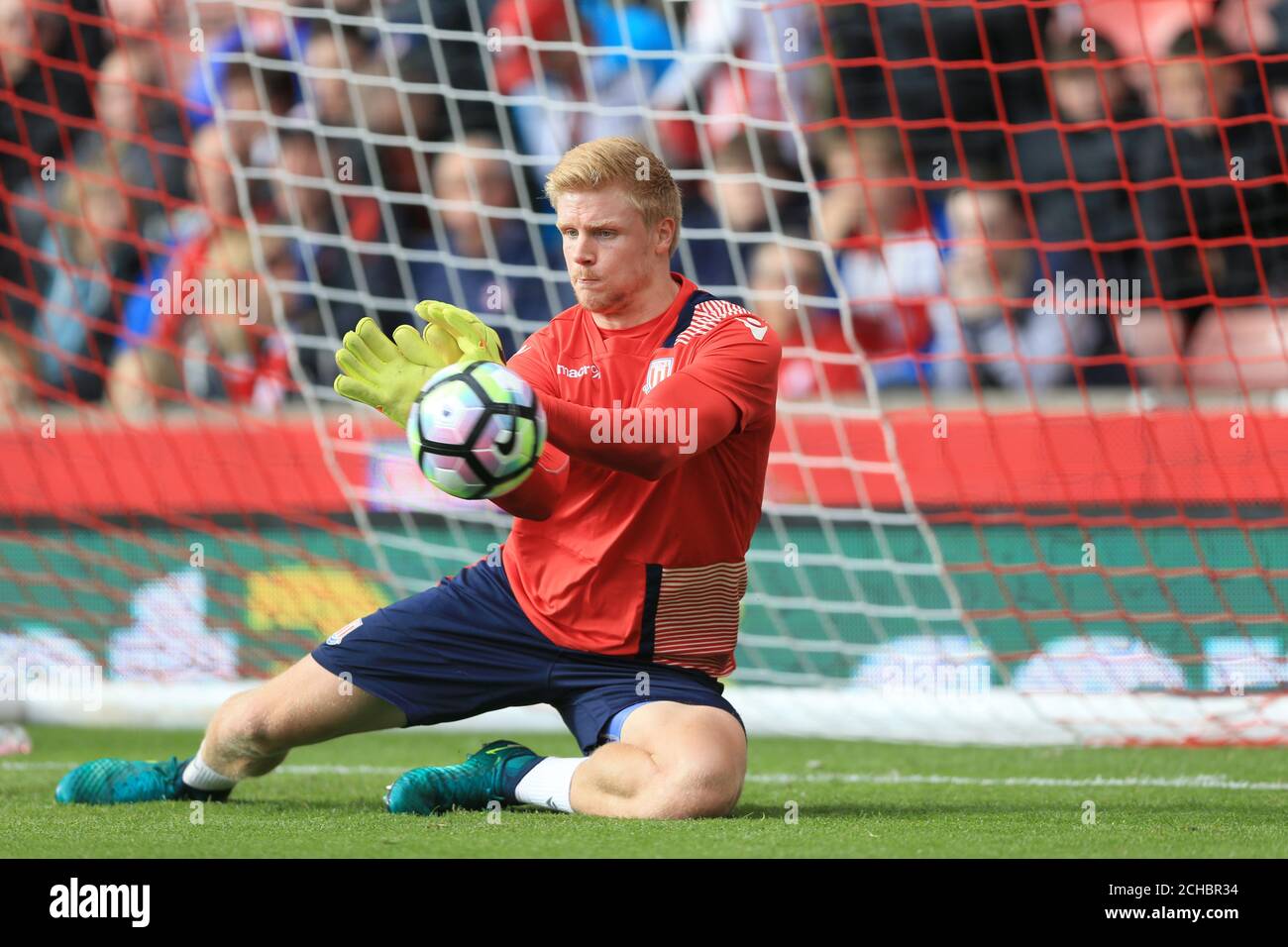 Stoke city goalkeeper jakob haugaard hi-res stock photography and ...