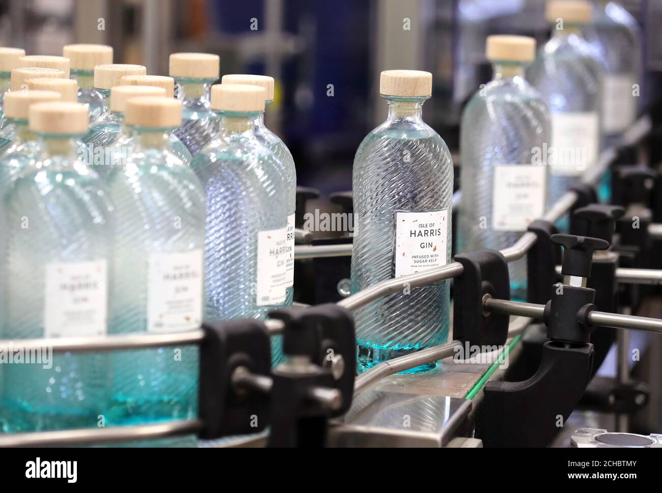 The Harris gin bottles from the Isle of Harris Distillery which was ...