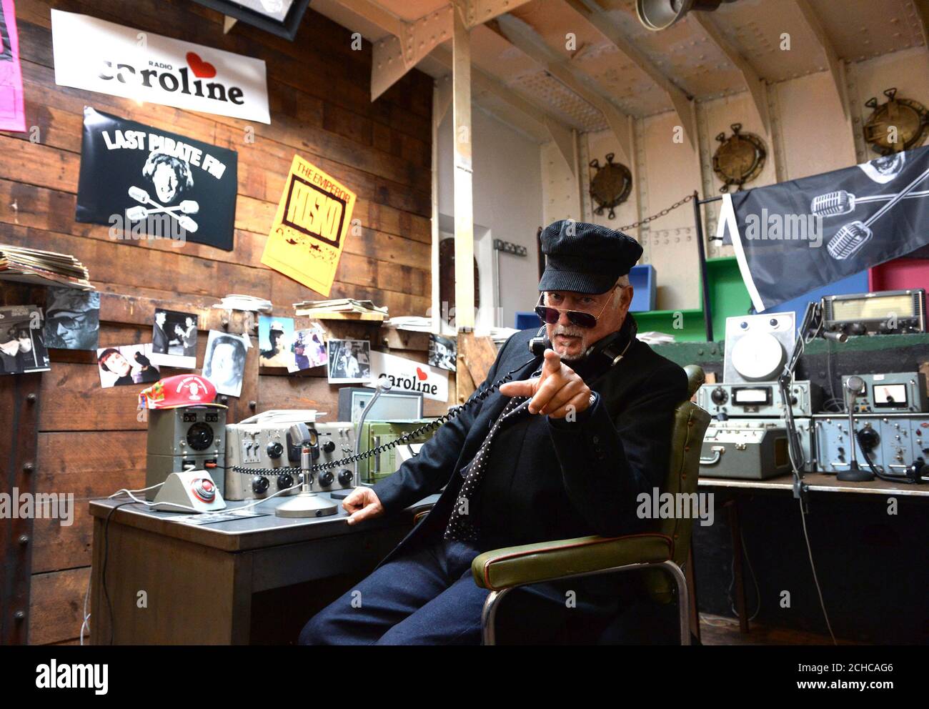 EDITORIAL USE ONLY Mike Pasternak aka DJ Emperor Rosko, in his studio ...