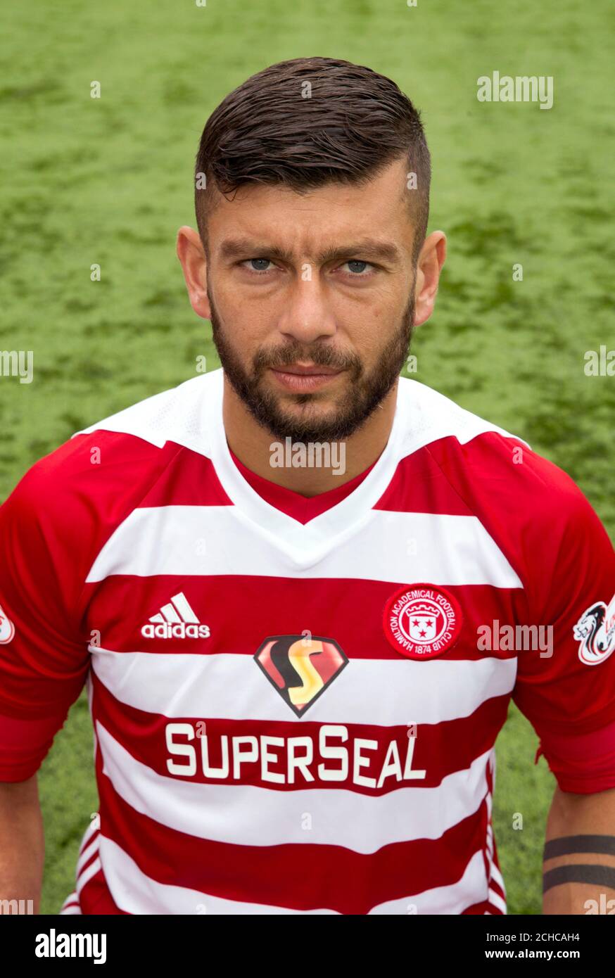 Hamilton Academical's Massimo Donati during a photocall at the ...